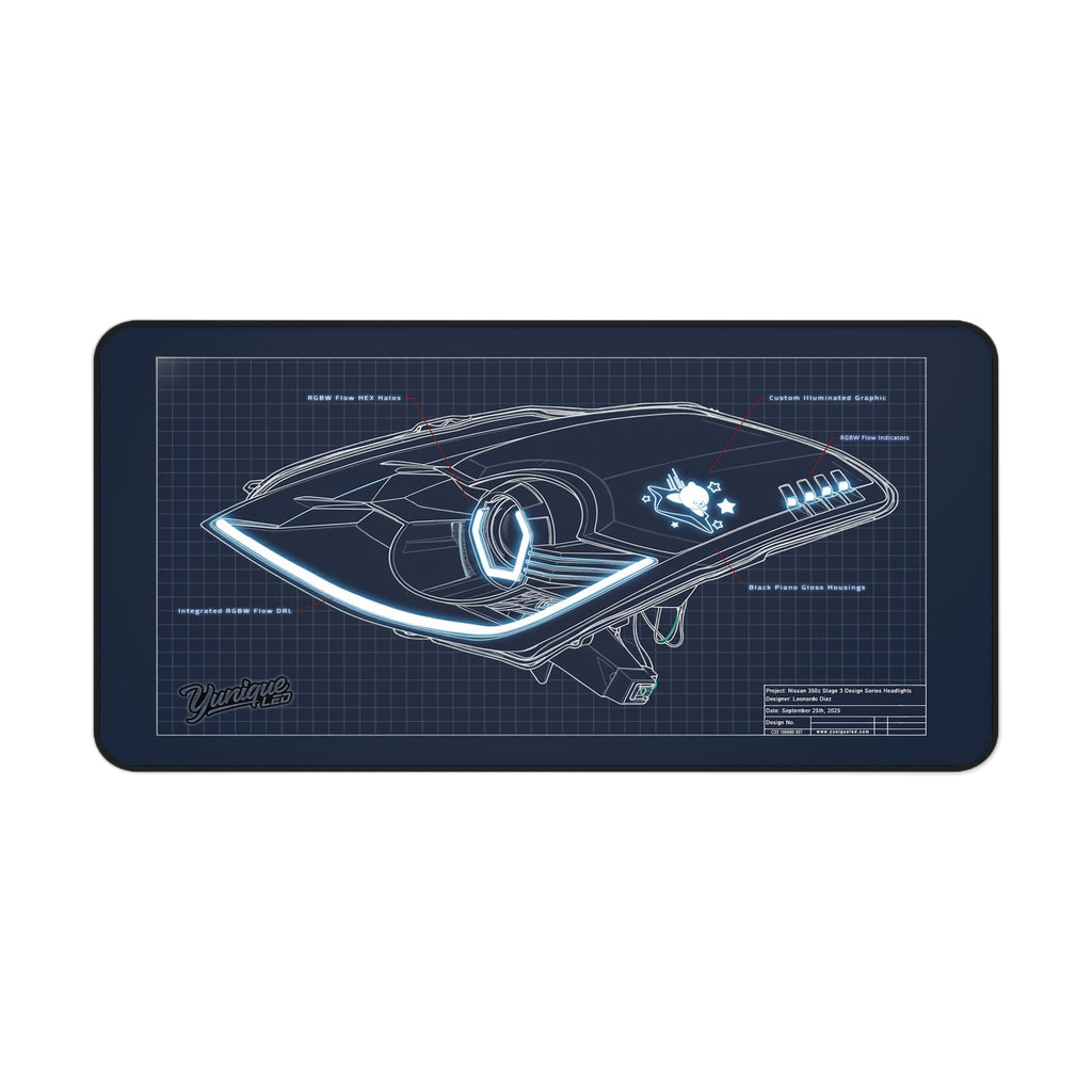 350Z Stage 3 Design Series Kirby Headlights Desk Mat – Yunique LED LLC